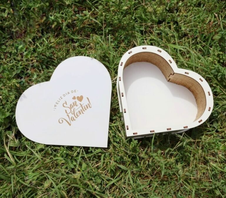Caja Corazon Mdf 6 Unid Sweetmaderitas